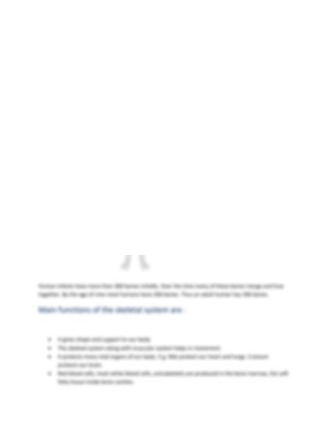 Solution Skeletal System For Class 3 Studypool