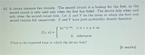 solved 42 a device contains two circuits tlie second