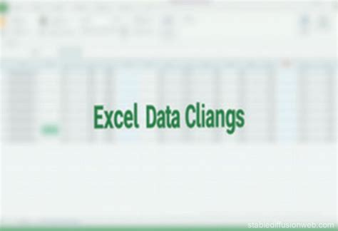 Excel Data Cleaning Thumbnail Stable Diffusion Online