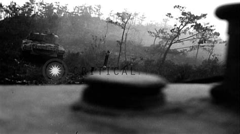 View Through Periscope Of A Tank Showing A Flame Throwing Tank In