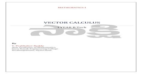 Pdf Vector Calculus · Vector Calculus 81