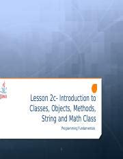 Introduction To String Class Methods And Examples Course Hero