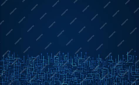 Premium Vector Circuit Board Hightech Technology Background Cyber Connection Electronic