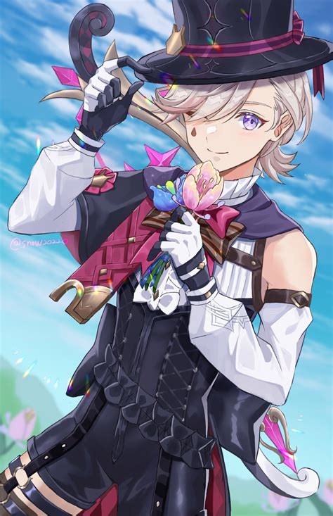 Lyney Genshin Impact Drawn By Snow Danbooru