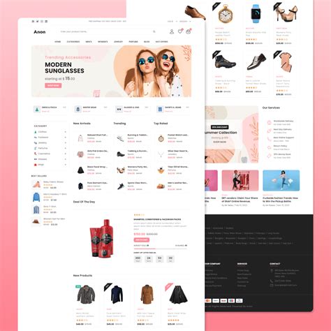 Anon Beautiful ECommerce Fashion Website Template