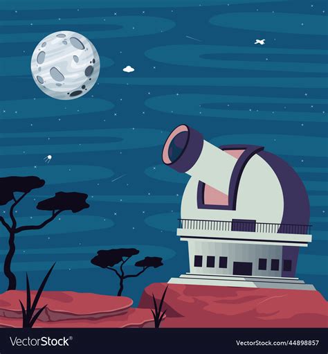 space outer observatory royalty free vector image