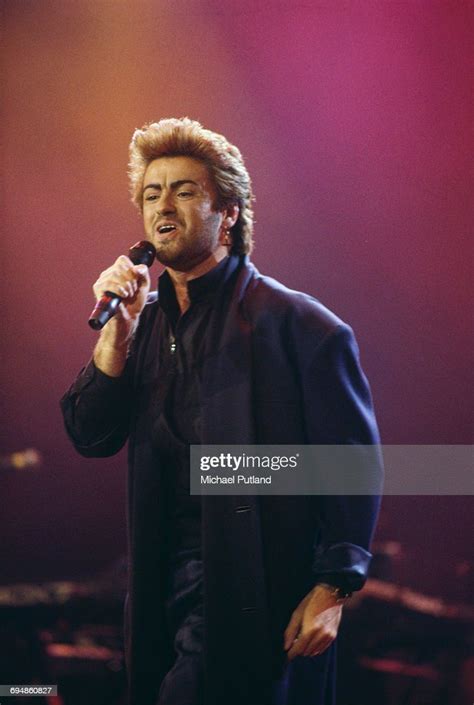 English Singer Songwriter And Musician George Michael Performs Live