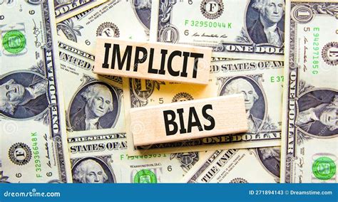 Implicit Bias Symbol Concept Words Implicit Bias On Wooden Block