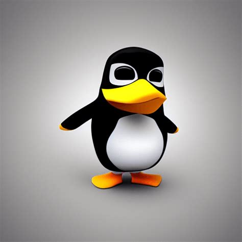 Cute Pixar Penguin Low Poly Render · Creative Fabrica
