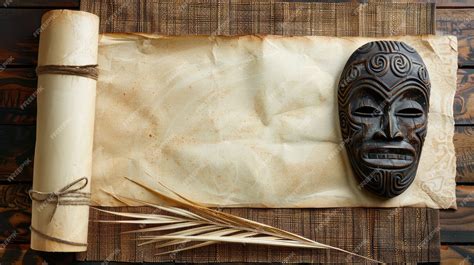 View Of Ancient Paper Scroll For Writing And Documenting Ai Generated