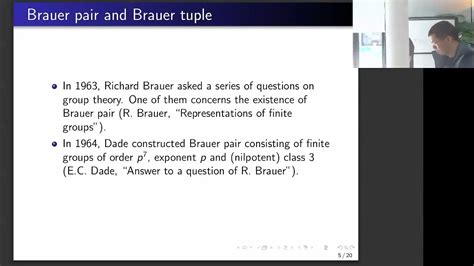 Jun Yu — Brauer Tuple Via Jacquet Langlands Correspondence Youtube