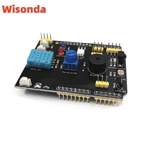 9 in 1 บอรดเซนเซอรขยายอณหภมความชน DHT11 LM35 อเนกประสงค สาหรบ Arduino UNO RGB LED IR