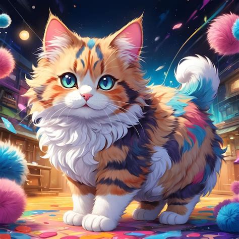 Premium Photo A Beautiful Fluffy Cute Cat