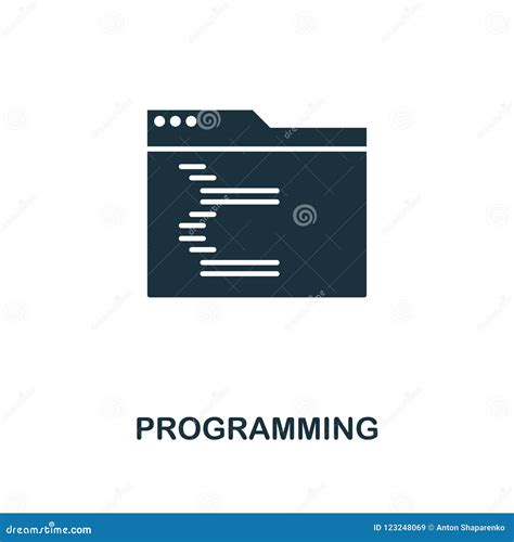 Programming Creative Icon Simple Element Illustration Programming Concept Symbol Design From