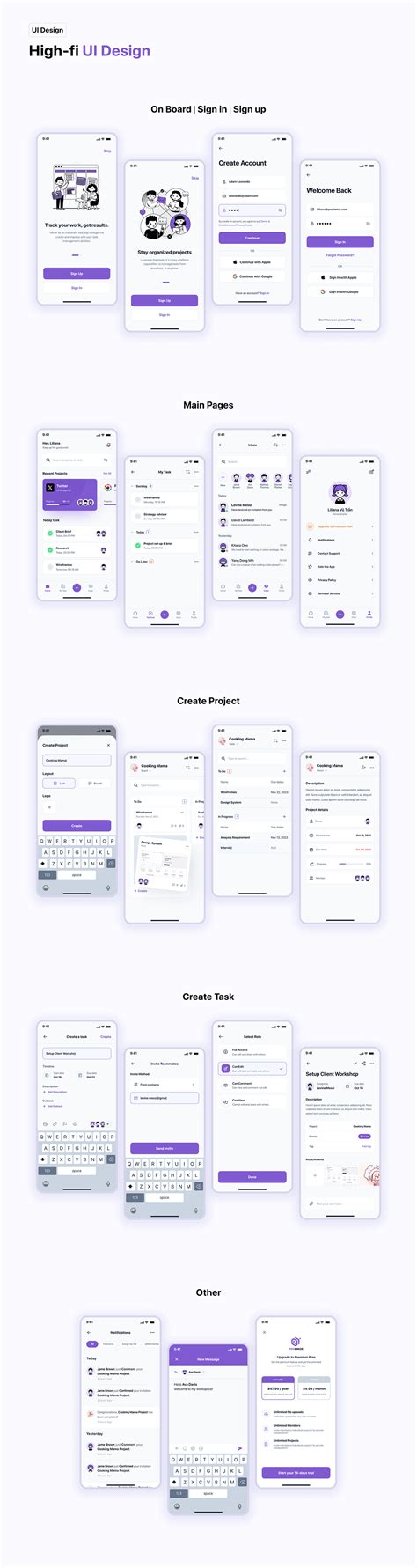 Task Management Uiux Case Study Behance