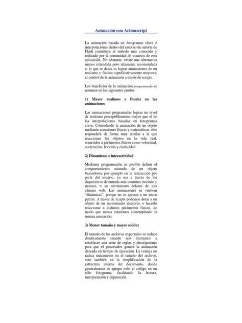 animación con actionscript pdf script de acción lenguaje de