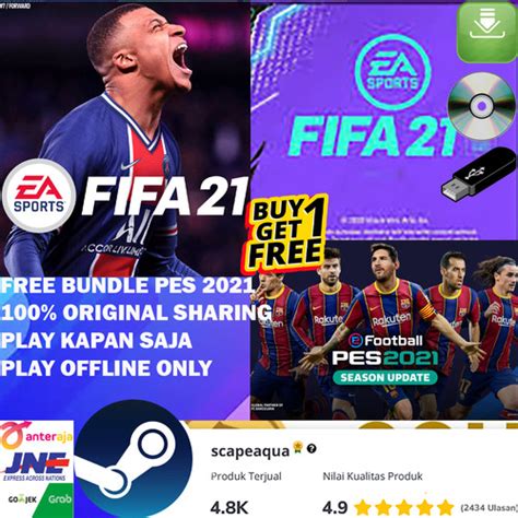 Jual FIFA 21 FIFA 2021 + PES 2021 BUNDLE ORIGINAL PC - Hitam - Kab ...