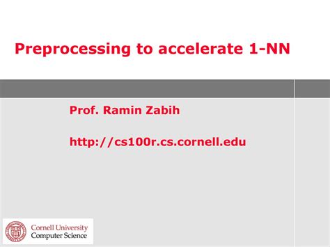 Preprocessing To Accelerate 1 Nn Ppt Download