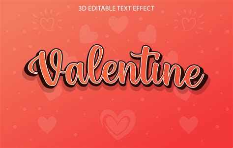 Valentine 3d Editable Text Effect Free Valentines Day Text Style Happy Valentines Day Text