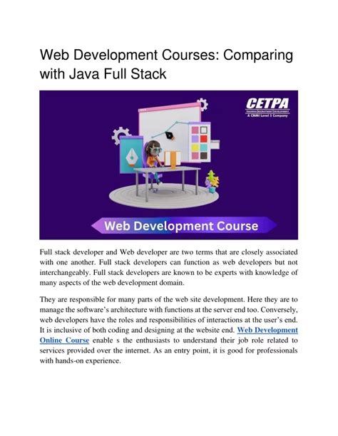 Ppt Web Development Courses Comparing With Java Full Stack