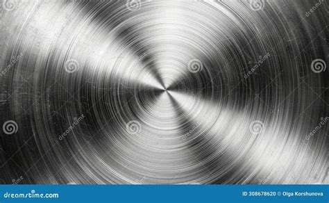 Circular Brushed Metal Texture Reflective Abstract Background Stock Illustration Illustration