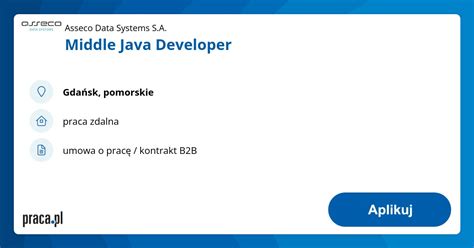 archiwalna oferta nr 9654985 middle java developer gdańsk asseco