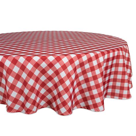 Contemporary Home Living Farmhouse Buffalo Check Round Cotton