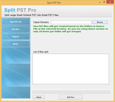 split outlook pst divide large pst files free download