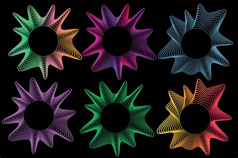 Isolated Radial Sound Wave Curve With Light Particles Frequency Audio Waveform Music Wave