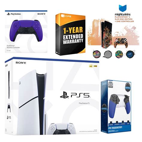 Playstation 5 Slim Disc With Extra Controller Trigger Stop Kit And Mightyskins Decal Voucher