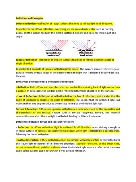 Diffuse Vs Specular Reflection Pdf Diffuse Vs Specular Reflection Pdf