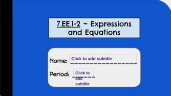 Simplifying Expressions Digital Interactive Notebook By Justina Erre