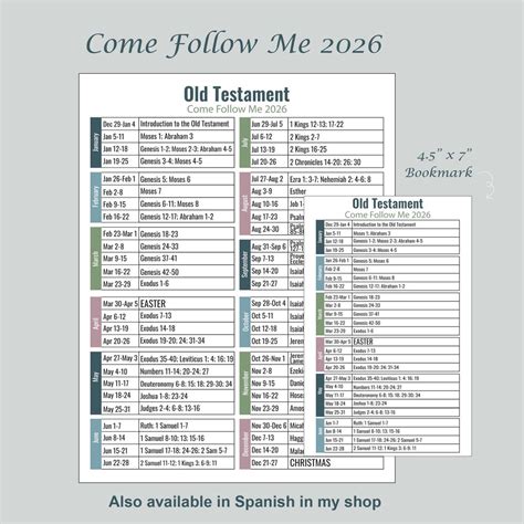 Come Follow Me Schedule 2026 Old Testament Cfm Schedule 2026 Lds