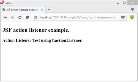 Jsf Actionlistener Event Example W3schools