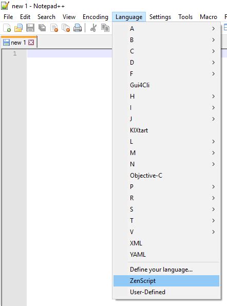 zenscript syntax highlighter for notepad minecraft customization