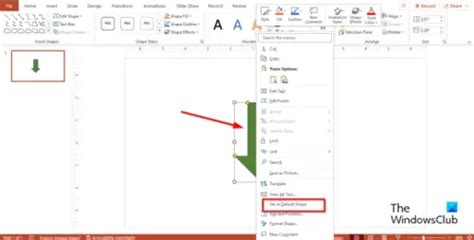 setting shape colors and text box font as default in powerpoint