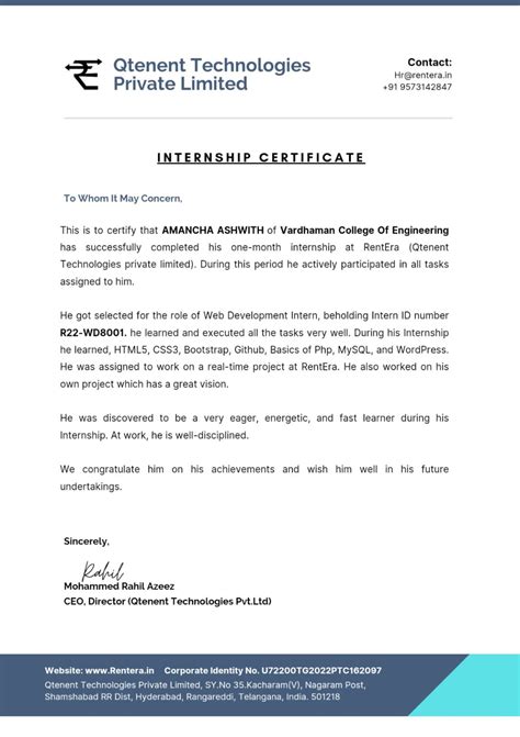 ashwith amancha on linkedin webdevelopment internship