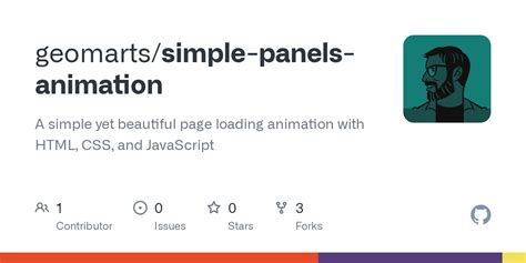 Github Geomartssimple Panels Animation A Simple Yet Beautiful Page