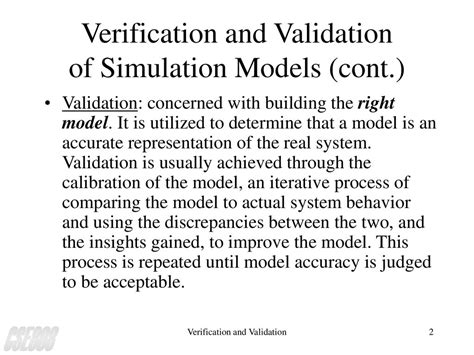 verification and validation of simulation models ppt download