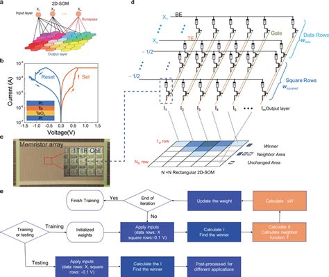 the som concept and its implementation with memristor crossbar arrays a