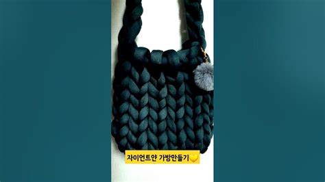 자이언트얀으로 가방만들기 인싸템 다이소 자이언트얀 자이언트얀 가방만들기💛 Ft자이언트얀뜨개질 초보의 대환장 콜라보 My Life Point Youtuber