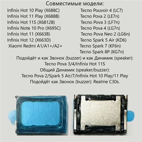 Запчасть для мобильного устройства Динамик разговорный Speaker для Tecno Pova 2 Infinix Hot