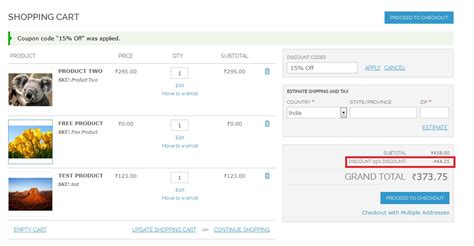 Shopping Cart Discount Rule Only Applying To Specific Products