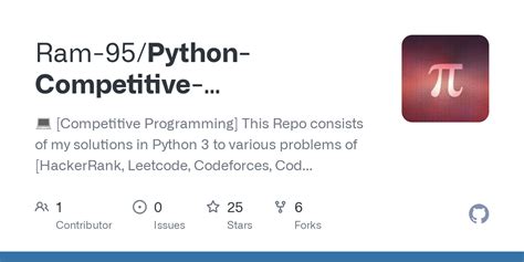 GitHub Ram Python Competitive Programming Computer Competitive Programming This Repo