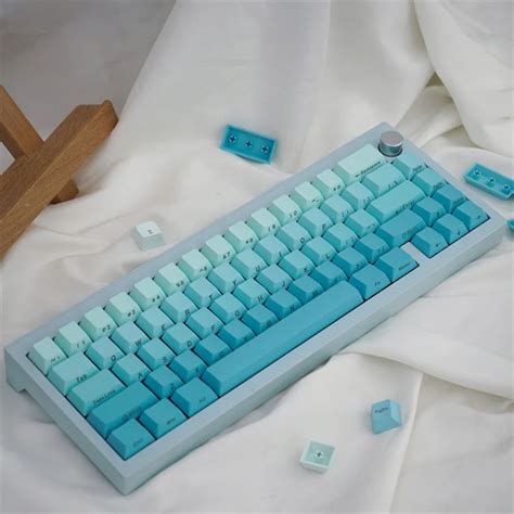 Keycaps — Pbt Gradient Color Cherry Gradient Cyan Side Printing
