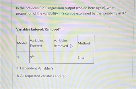 solved question 17 4 pts using the following spss output for