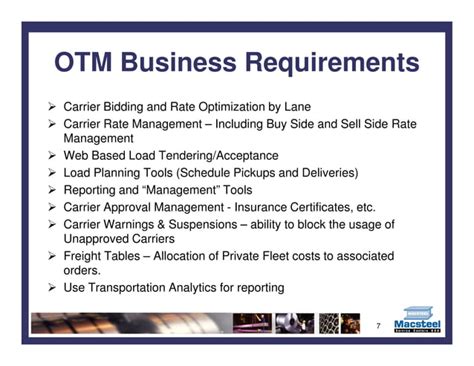 Oracle Transportation Management Customer Case Study PPT