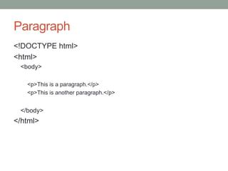 Html Introduction PPT