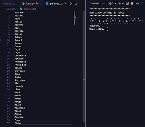 Bug Erro Leitura Do Arquivo Palavrastxt Python Avançando Na