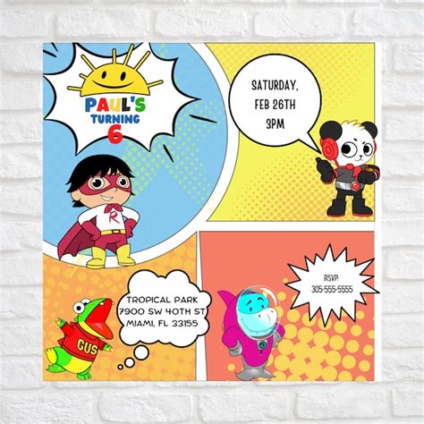 Ryans World Birthday Etsy